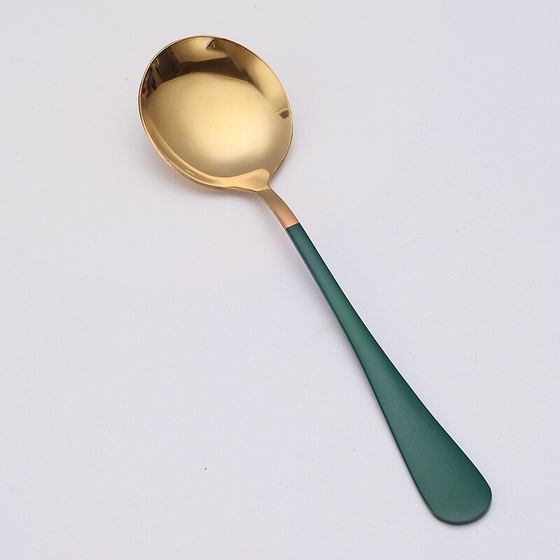 Stainless steel tableware spoon round spoon ice cr... – Grandado