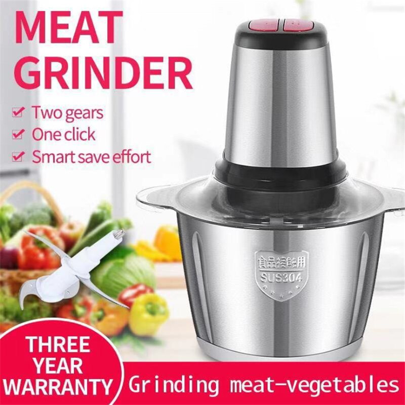 Household Stainless Steel Electric Chopper Meat Gr... – Vicedeal