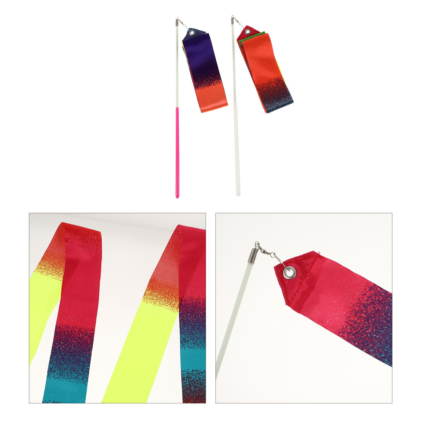 2Pcs Gradient Colored Gymnastics Ribbons Dance Rib... – Vicedeal