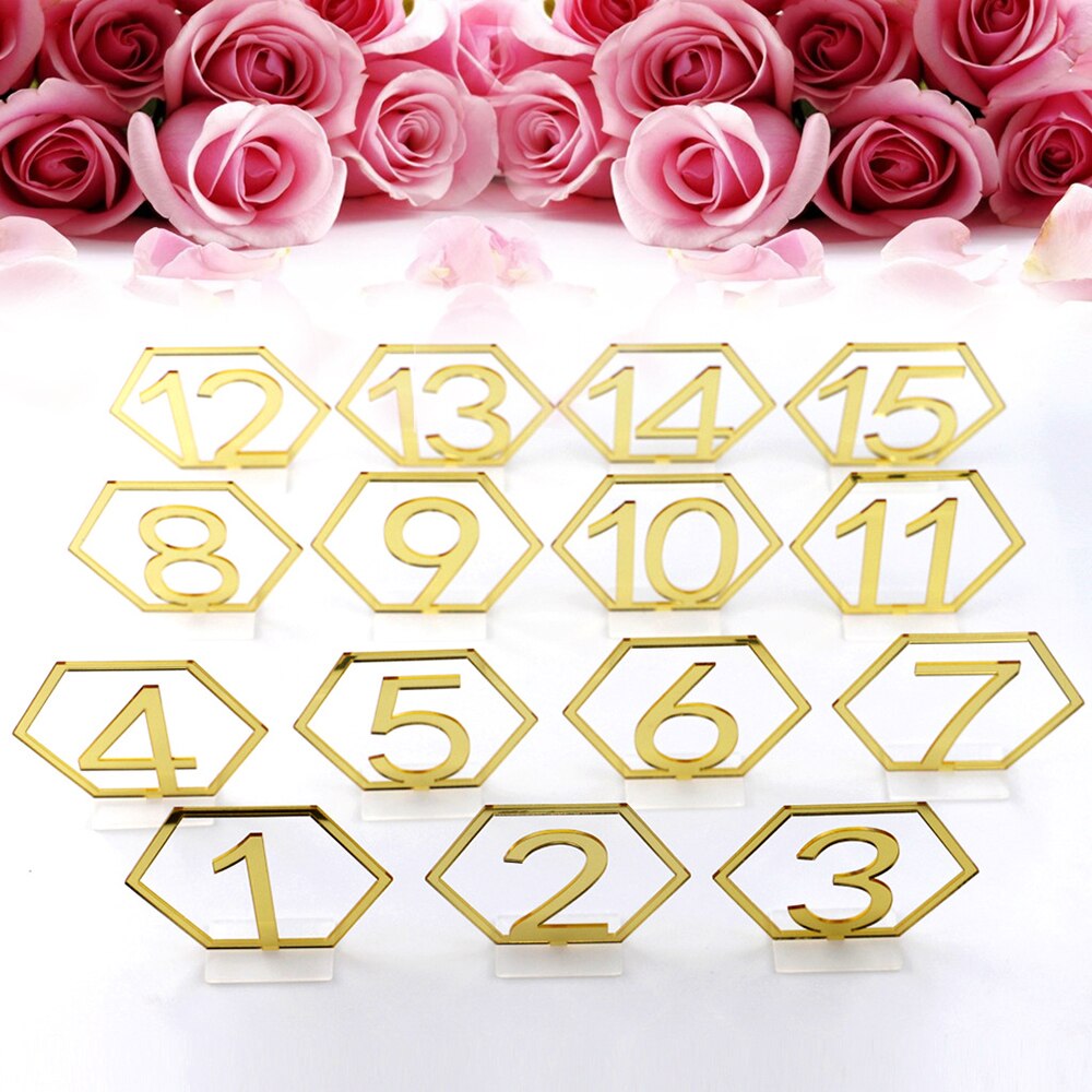 Chiffres de Table 1-15 pour décoration de réceptio... – Grandado
