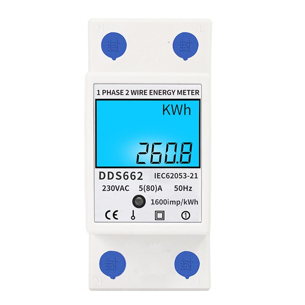 Digital Electric Energy Meter Single Phase DIN Rai... – Grandado