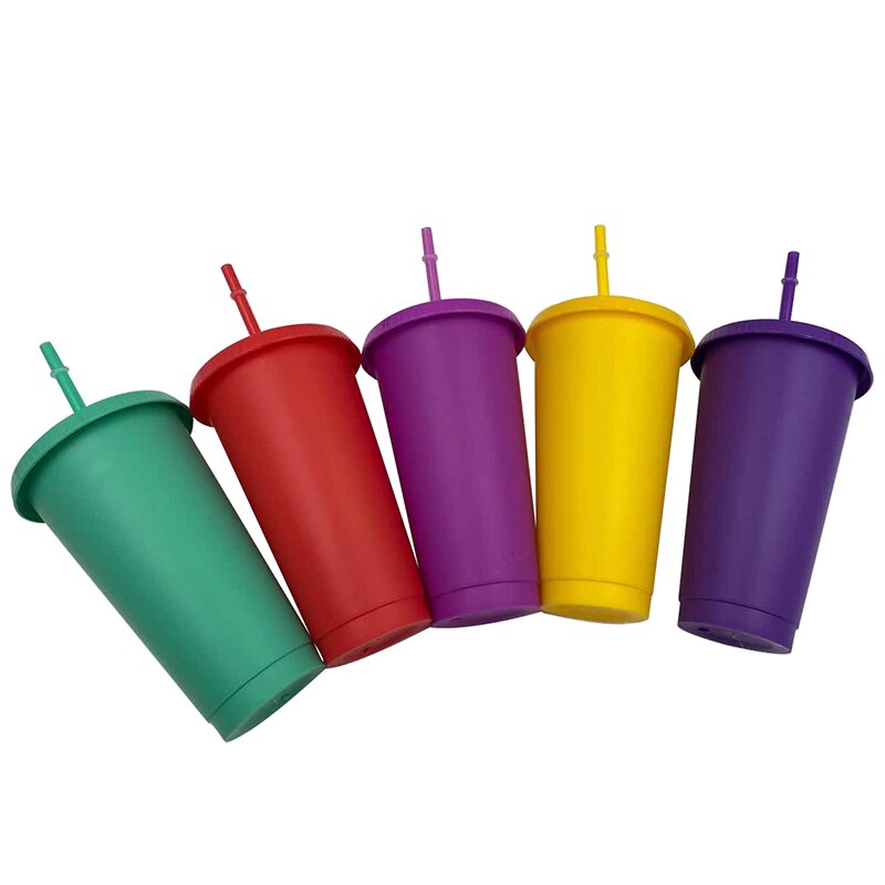 473ml/700ml Reusable Cold Cups Plastic Tumbler Wit... – Vicedeal