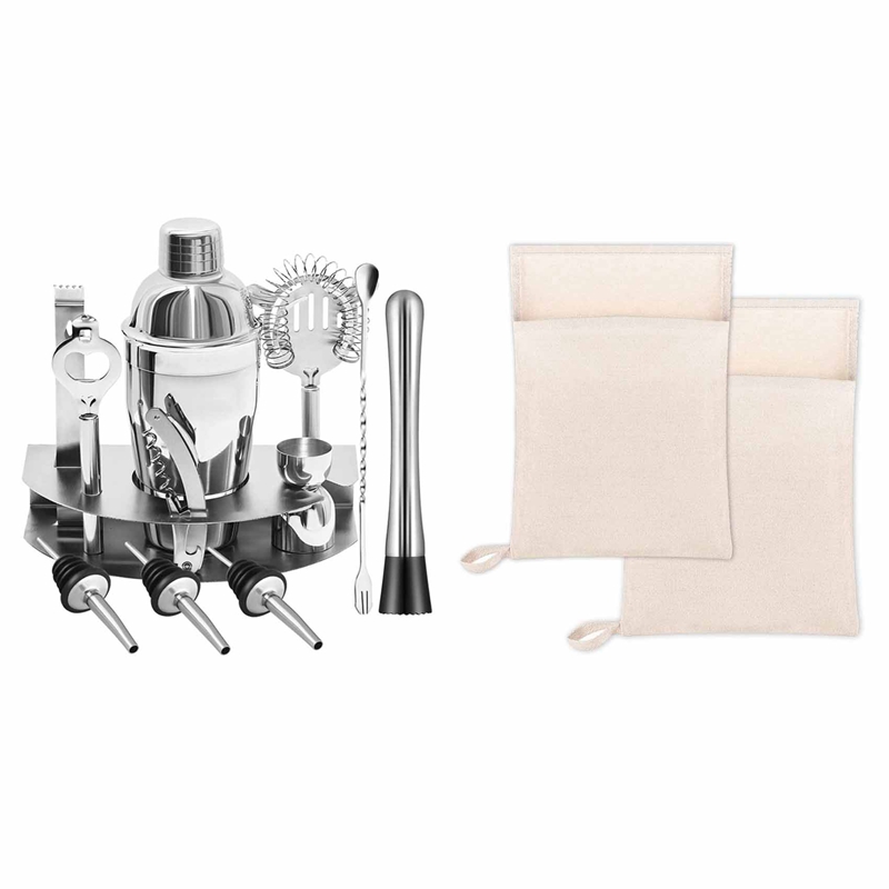 ASDS-Cocktail Shaker Set, 12 Piece Bartender Kit B... – Grandado