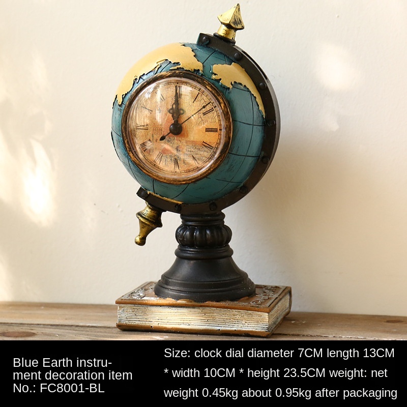 Clocks Vintage Clock Retro Globe Antique Telephone... – Grandado