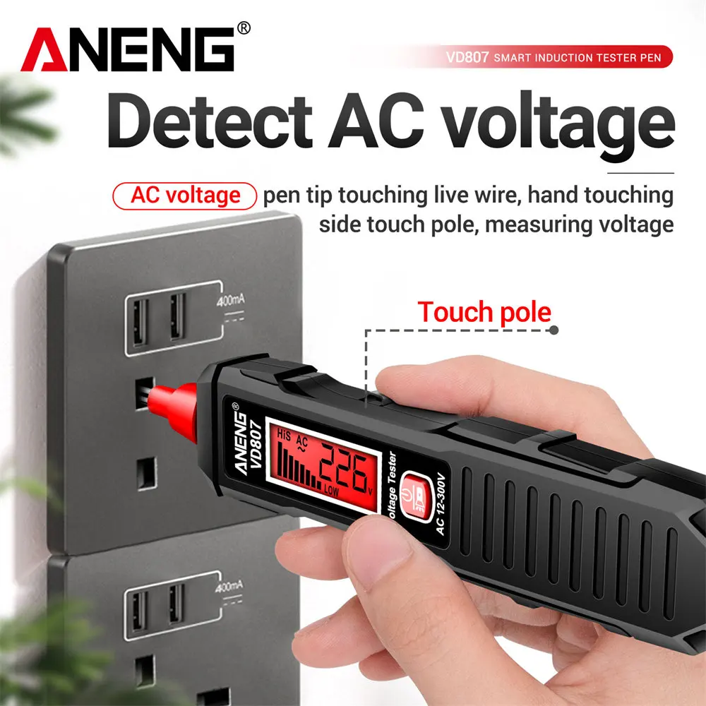 ANENG VD807 Digital Voltage Tester Pen AC 24-300V ... – Vicedeal