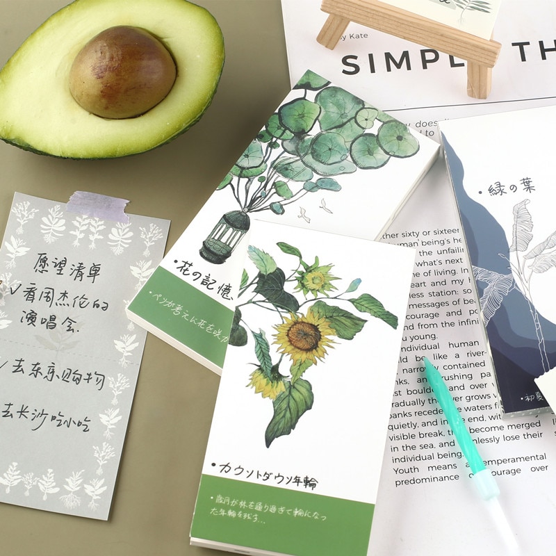 60 Sheet/lot Color Painting Plants Memo Pads Stick... – Vicedeal
