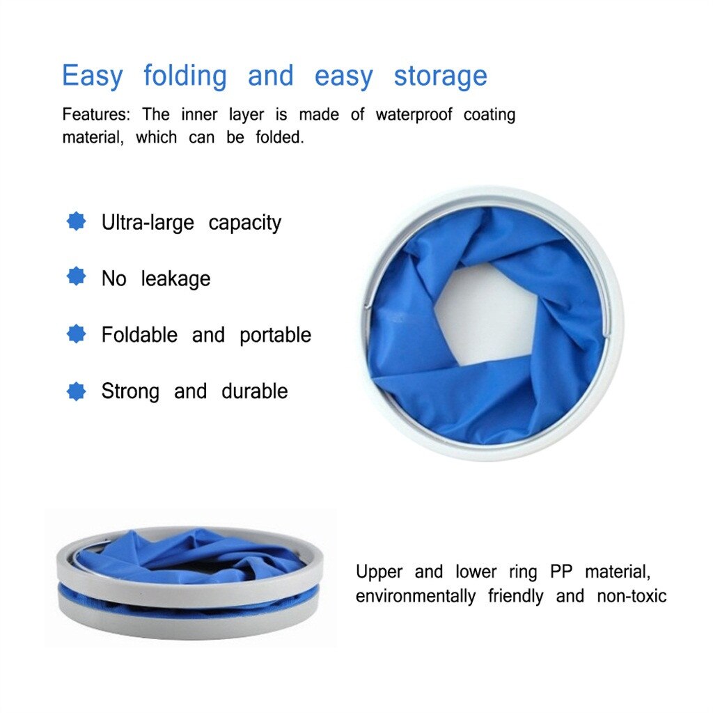 9/11/13L Waterproof Folding Bucket Convenient Port... – Grandado