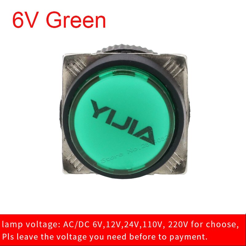 LED Lamp 16mm Indicator Panel Mount two pins signa... – Grandado