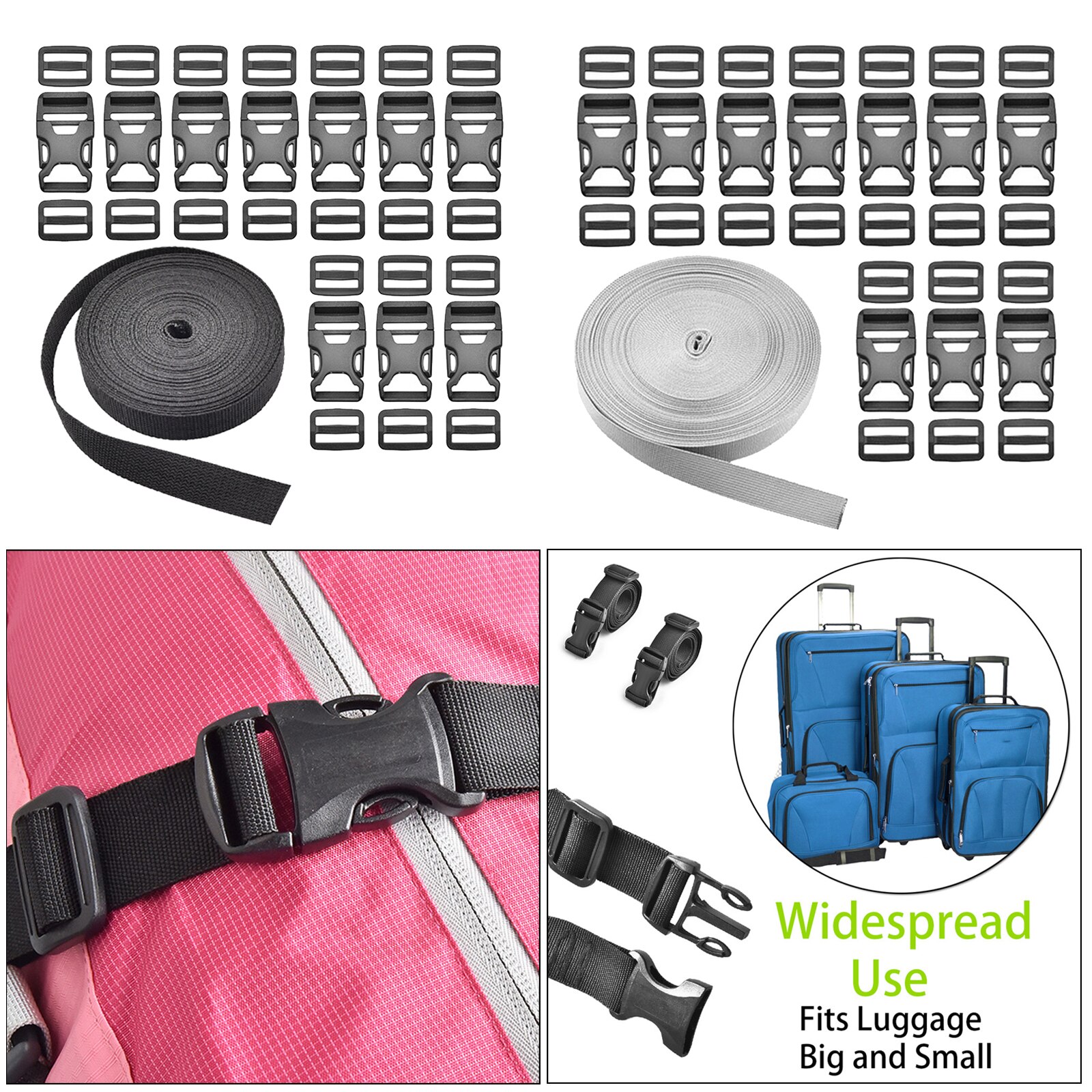1 Set Luggage Fixing Tie Down Strap with Buckles F... – Grandado
