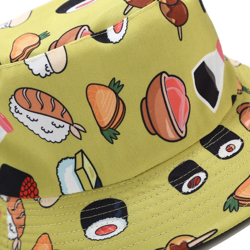 Summer Potato Chips Hamburger Printed Fisherman Ca... – Grandado