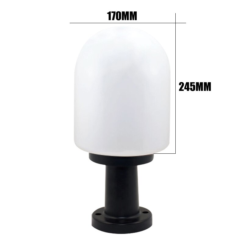 Round ball lamp fence column head lamp outdoor wat... – Grandado