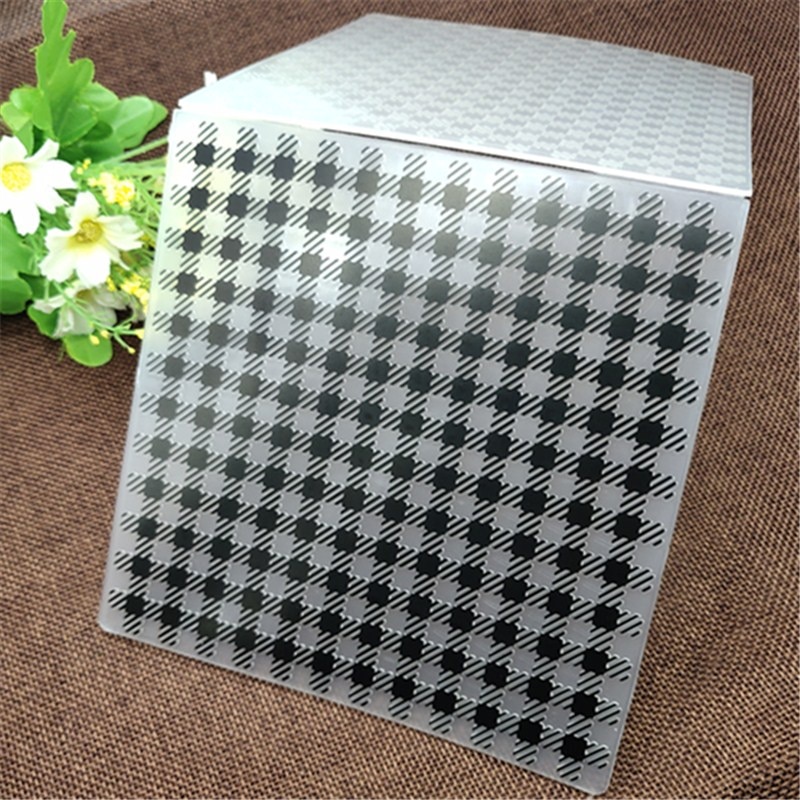 Small square background print DIY Plastic Embossin... – Grandado