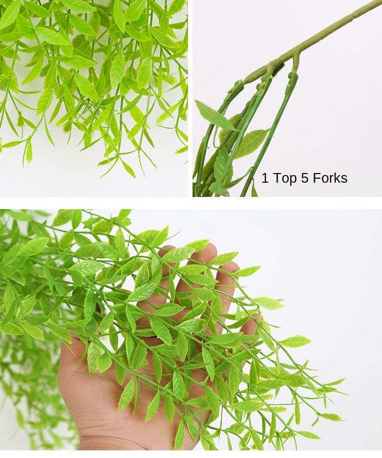 Simulation plant willow leaf rattan wedding ceilin... – Grandado