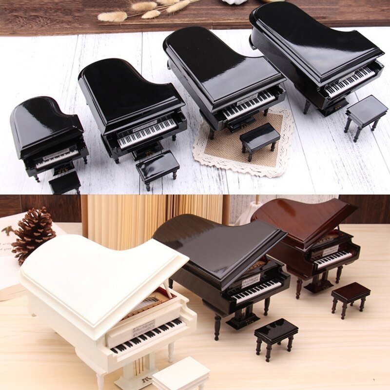 Miniature Grand Piano Model with Stool Mini Musica... – Vicedeal