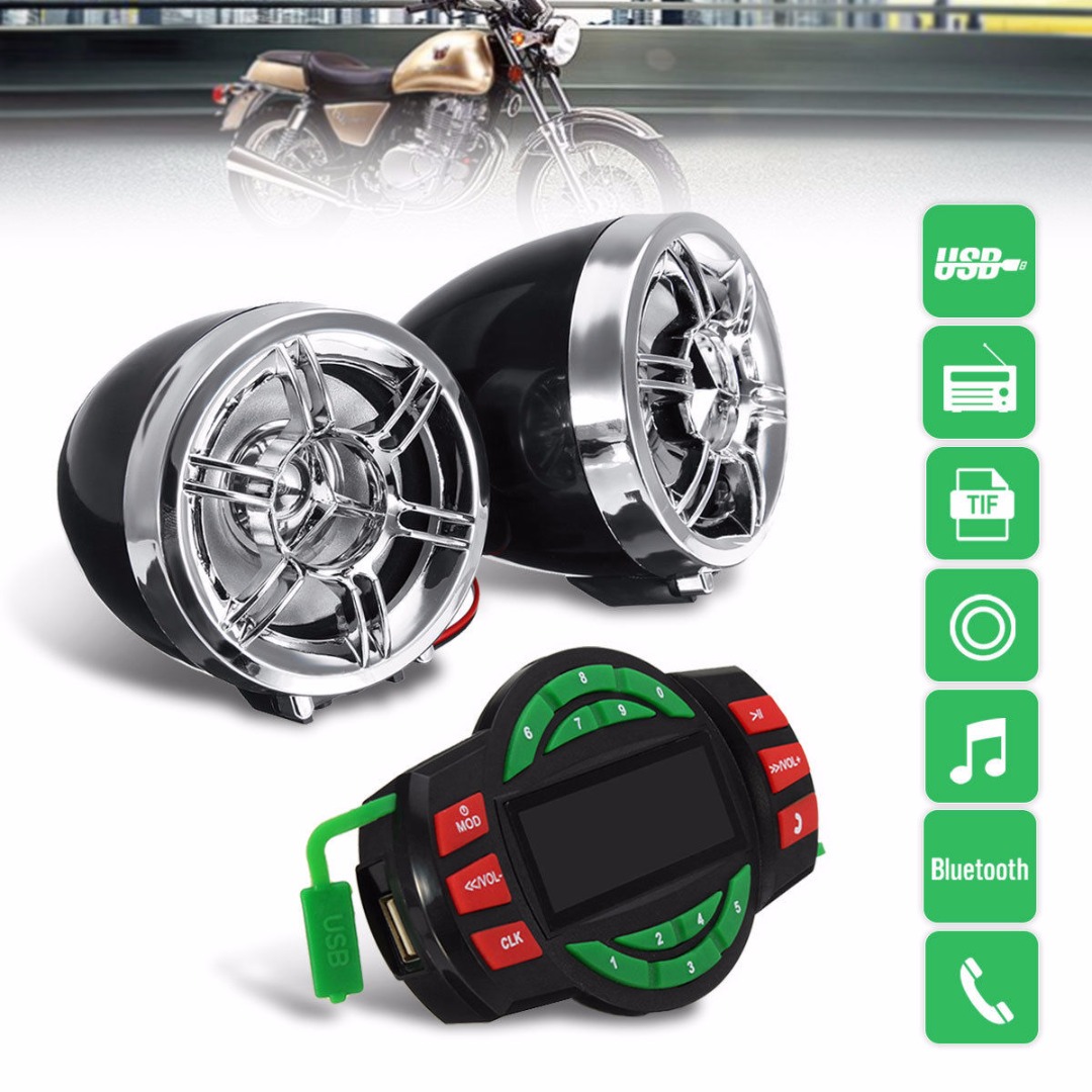 Newest Bluetooth Motorcycle Audio System USB SD FM... – Grandado