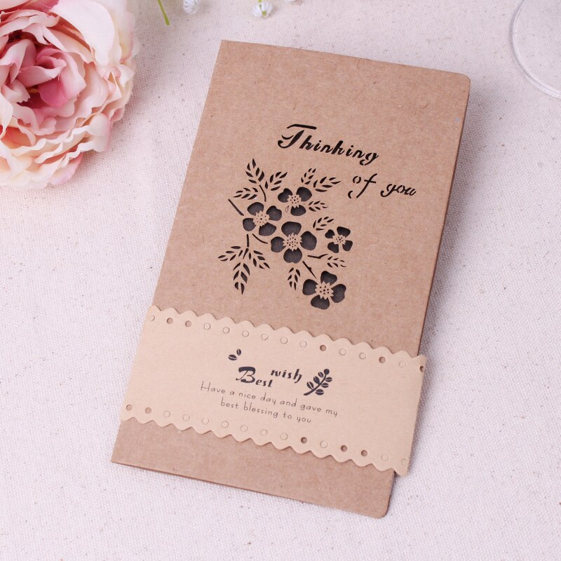 Korean Carving Openwork Greeting Card Retro Kraft ... – Grandado