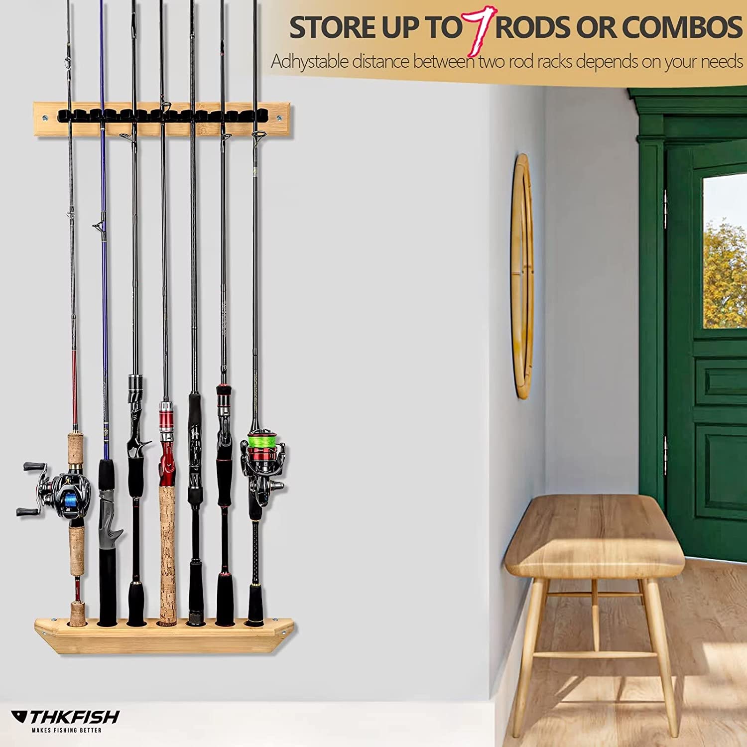 Hengelrekken Hengel Houders Voor Garage Hout Henge... – Vicedeal
