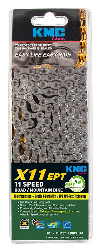 KMC X11.93 X11 EPT EL Bicycle Chain 118L 11 Speed ... – Grandado