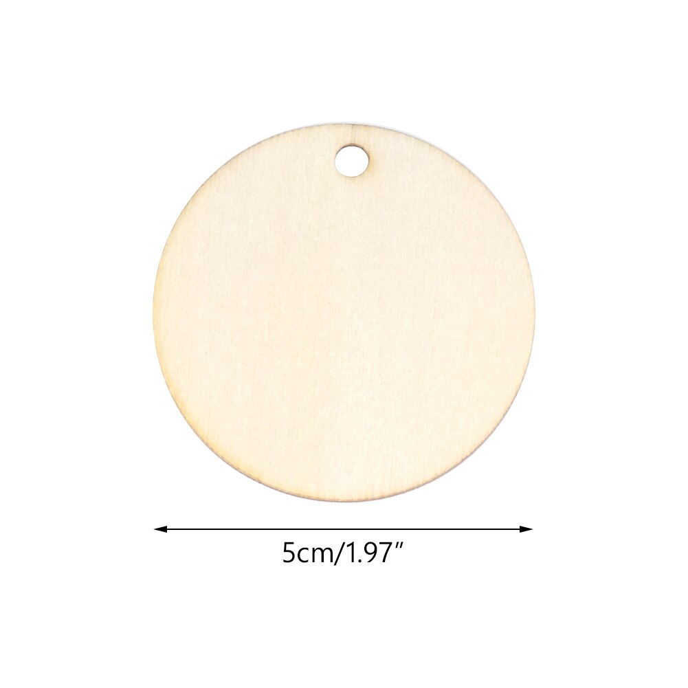 50/100pcs Round Pack Wooden 2cm 3cm 4cm 5cm Circle... – Grandado