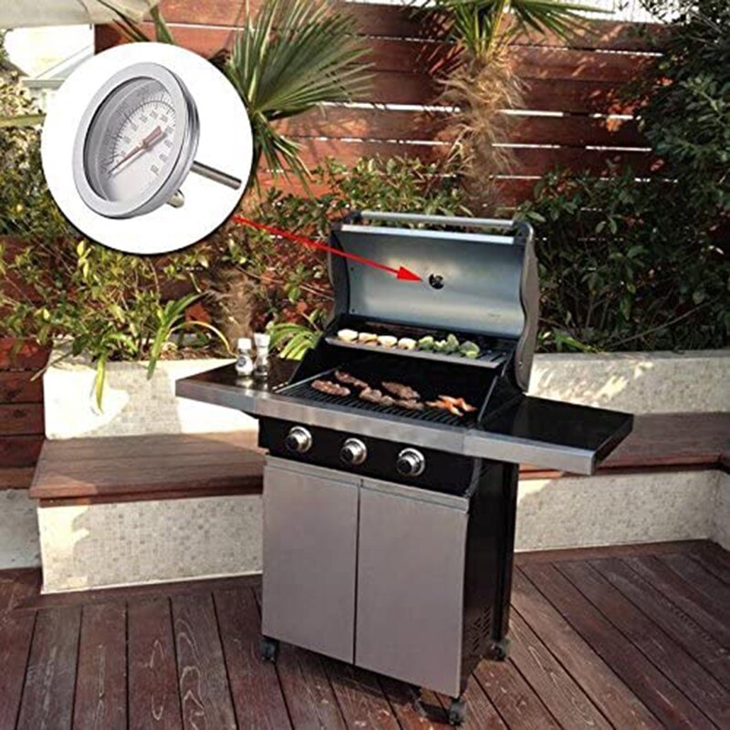 50~500 Degree Barbecue BBQ Pit Smoker Grill Thermo... – Grandado