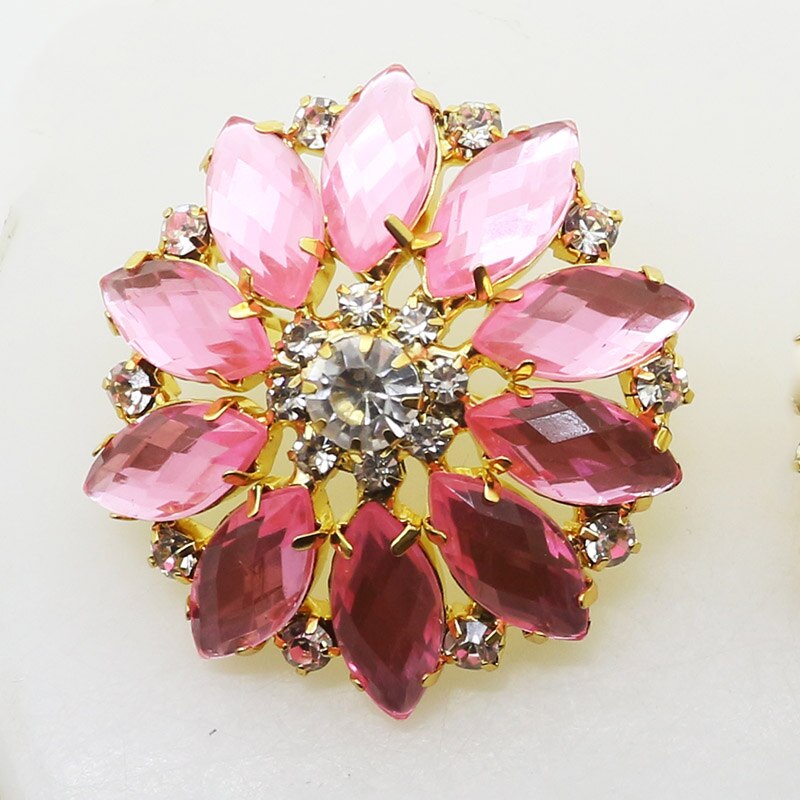 Beautiful Rhinestone Flower 2pcs Button Sewing Dec... – Vicedeal