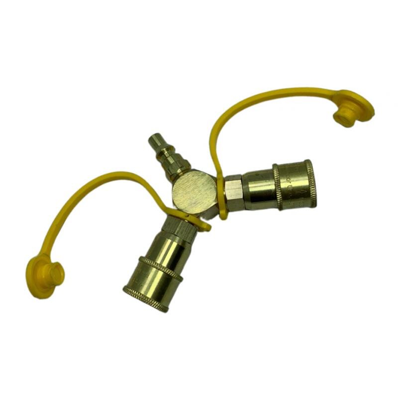 Solid Brass 1/4 inch Propane Y Splitter Quick Conn... – Vicedeal