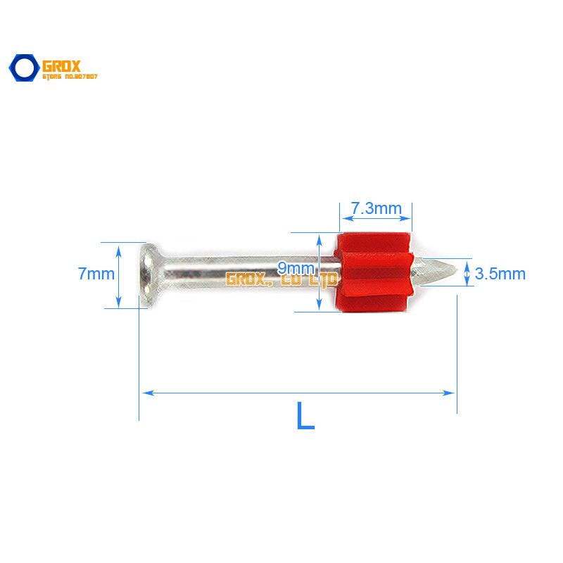 100 Pieces 3.5 x 37mm Steel Concrete Drive Pin Nai... – Vicedeal