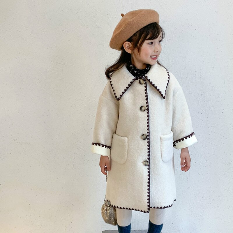 Autumn Winter Girls Long Sleeve Warm Fleece Coat K... – Vicedeal