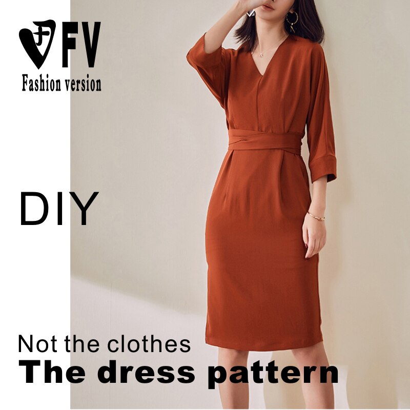 Ladies' V-neck pattern dress cutting structure cha... – Grandado