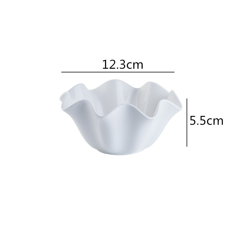 Pure White Ceramic Plate Fruit Salad Bowl Soup Bow... – Vicedeal