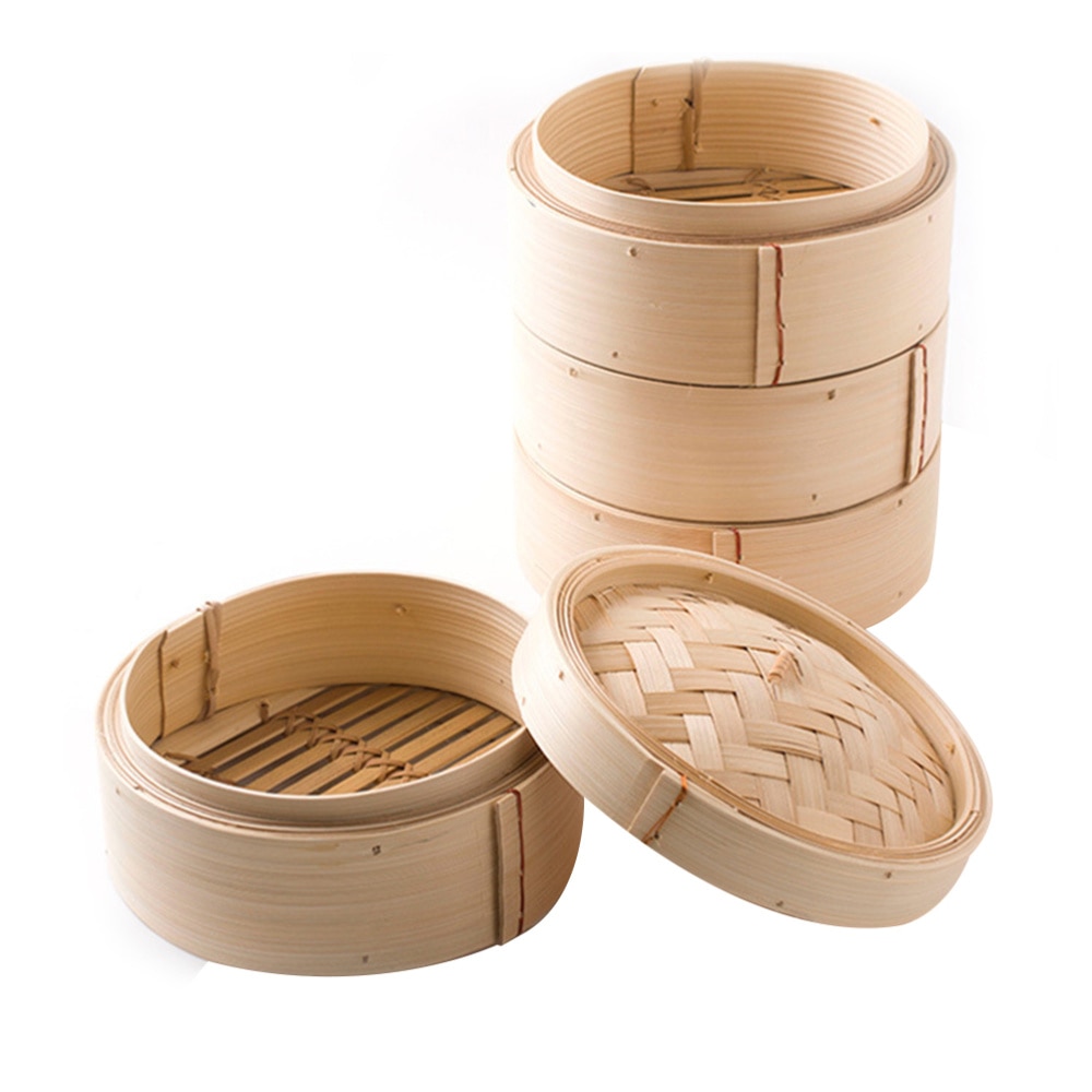 2pcs 8 Inch Bamboo Steamers Chinese Dim Sum Cooker... – Grandado