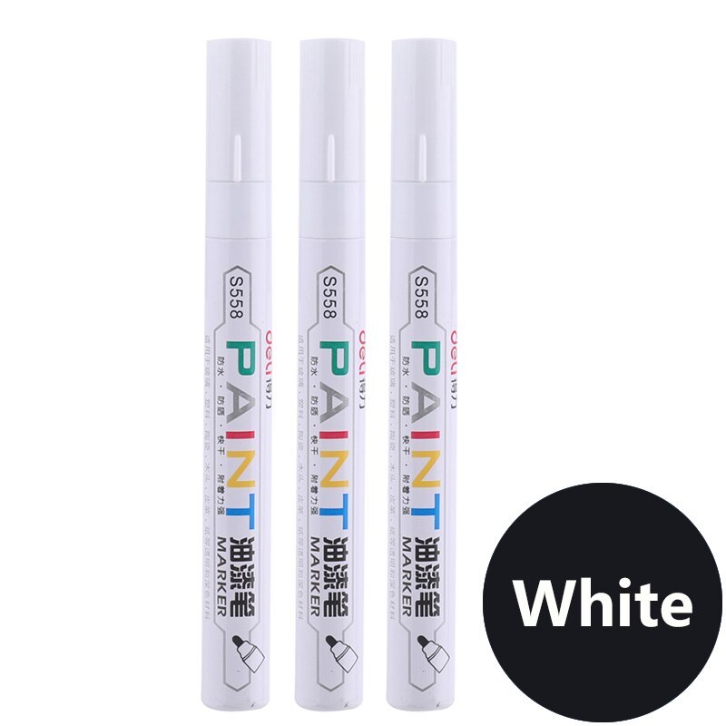 Deli Permanent Marker White Paint Marker Pens Asso... – Vicedeal