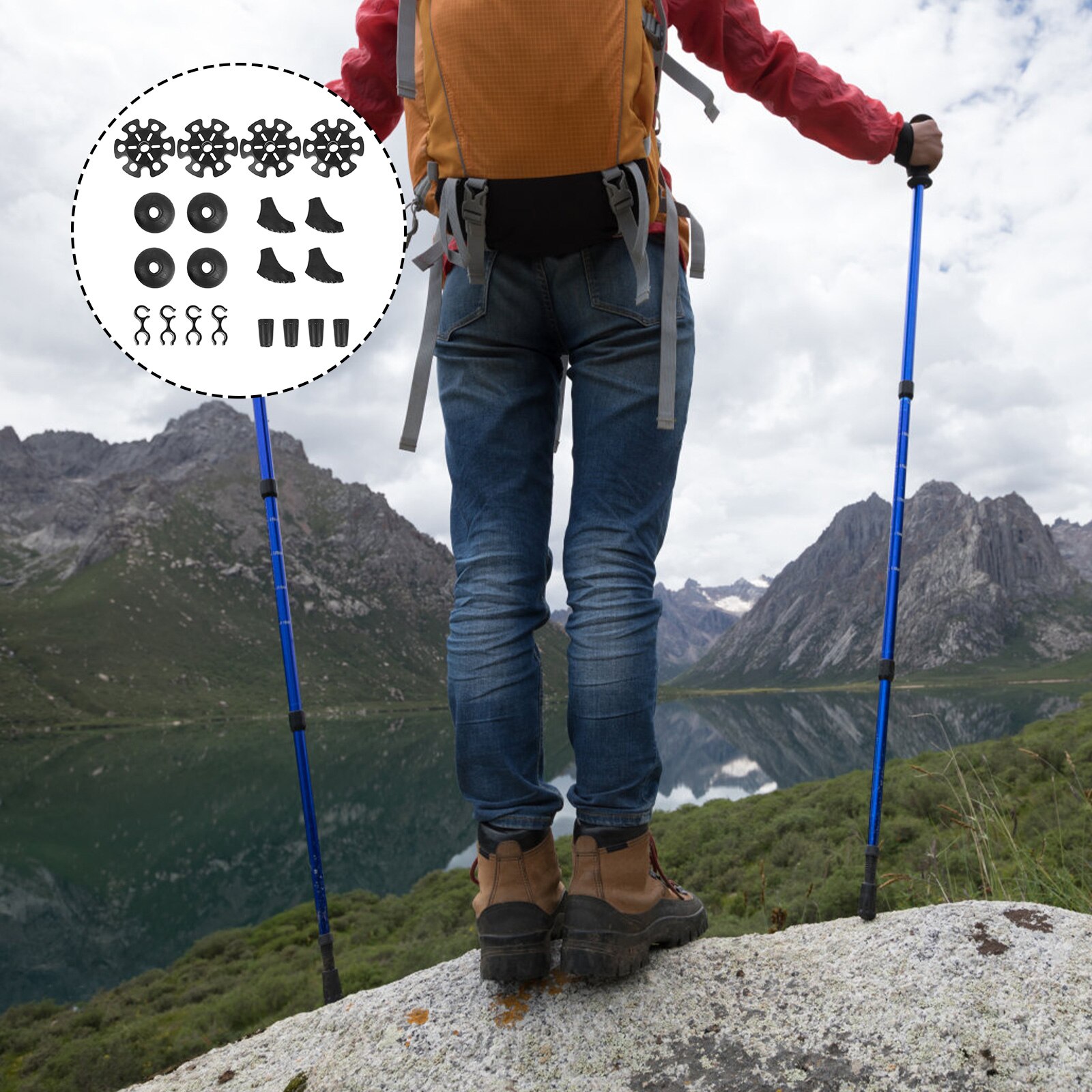 20pcs Trekking Pole Tips Accessories Non-slip Trek... – Grandado