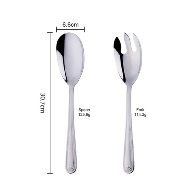 Big Salad Spoon Fork Set Stainless Steel Kitchen F... – Grandado