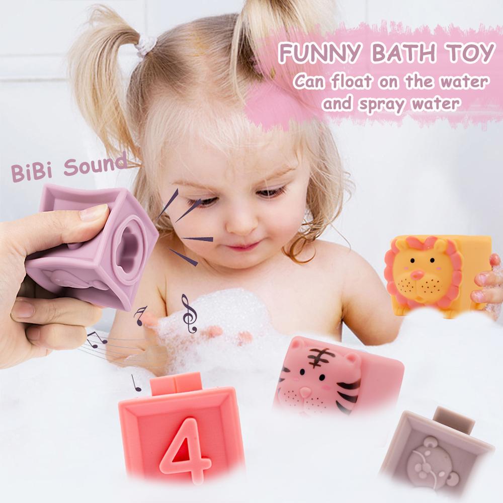 12PCS/set Baby Grasp Toy Silicone Building 3D Touc... – Grandado