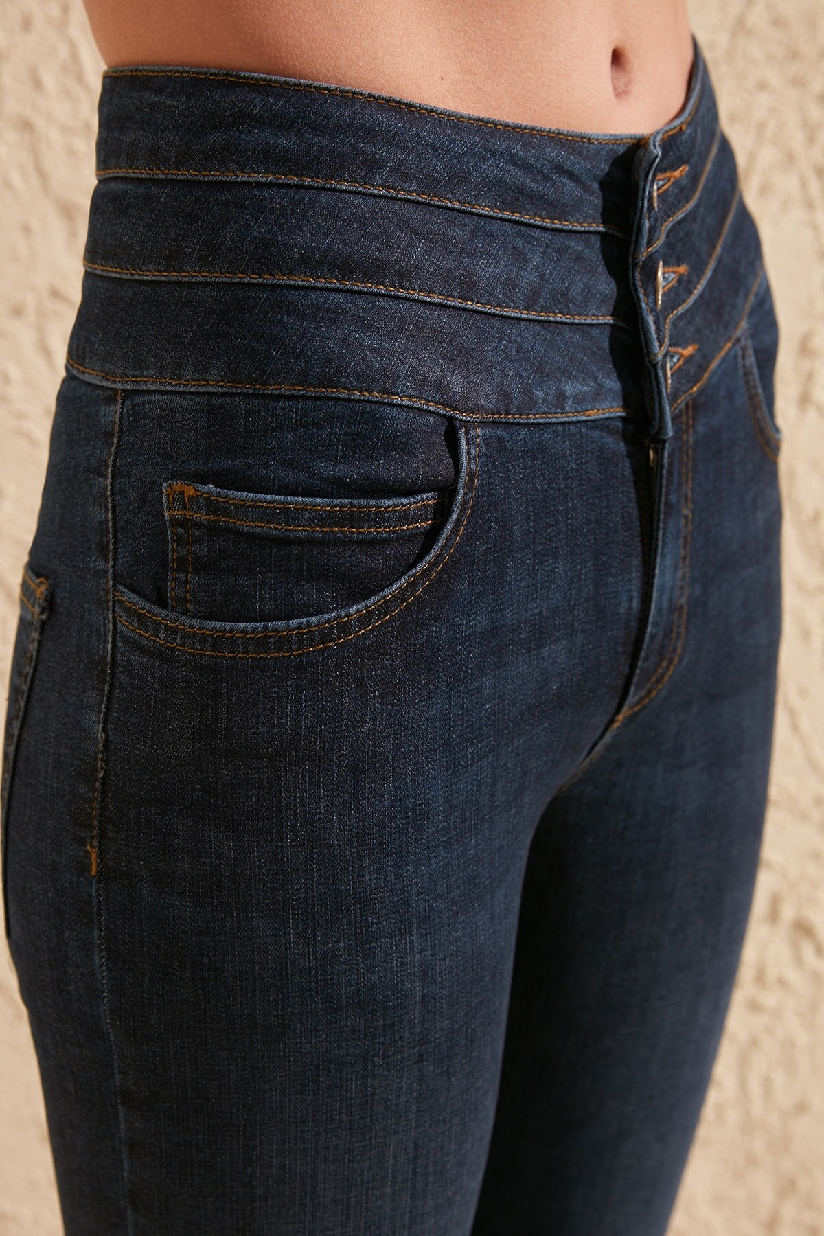 Trendyol Button Detail Super High Waist Skinny Jea... – Vicedeal