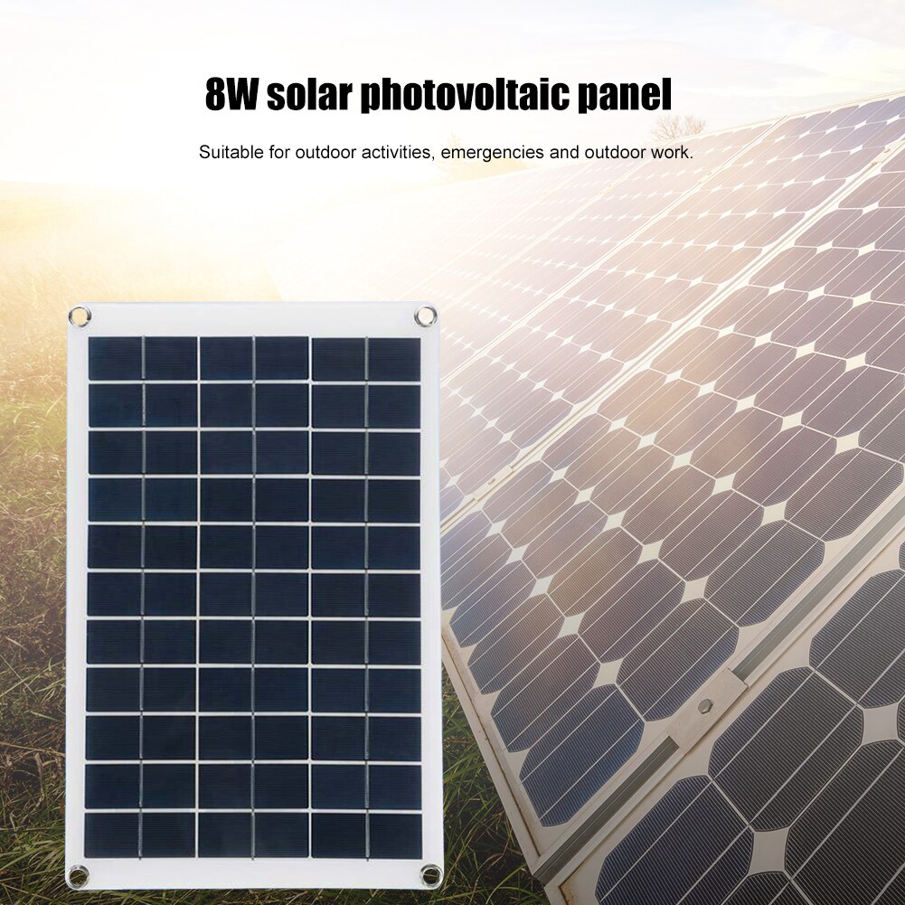 8W Waterproof Solar Panel Kit Outdoor Folding Pack... – Grandado