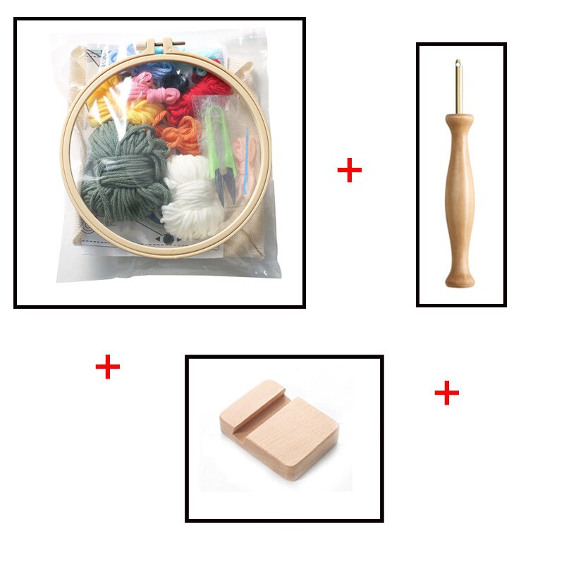 DIY Punch Needle Embroidery Kit with Hoop Punch Ne... – Grandado