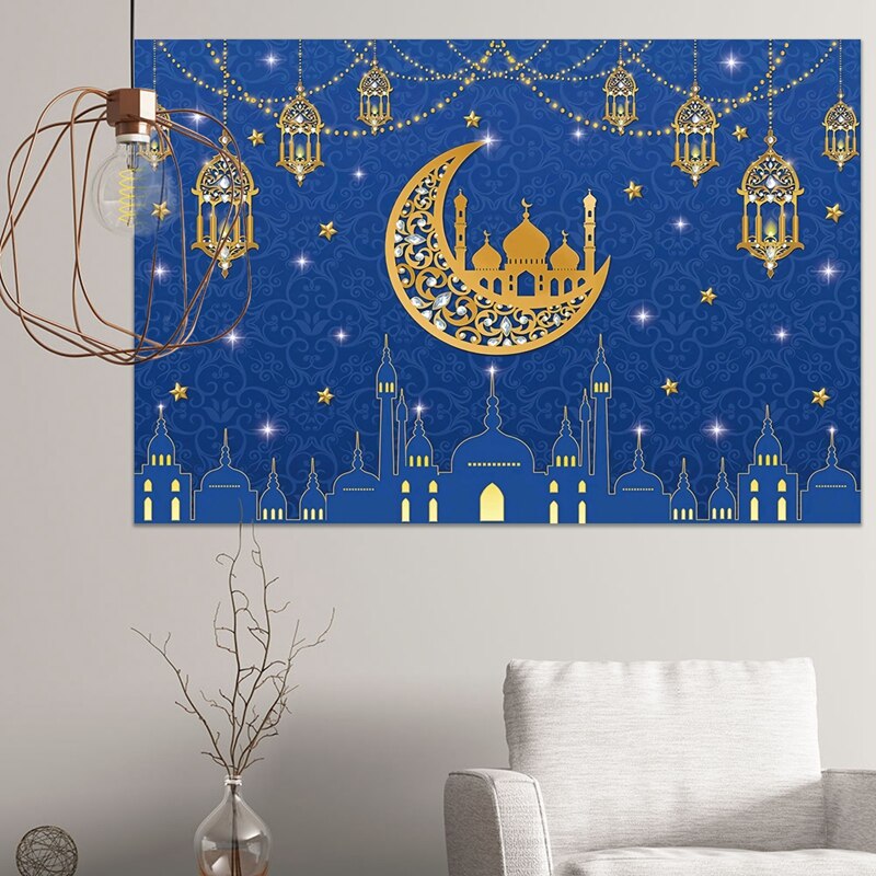 Eid Party Backdrop Eid Mubarak Decorations For Hom... – Grandado