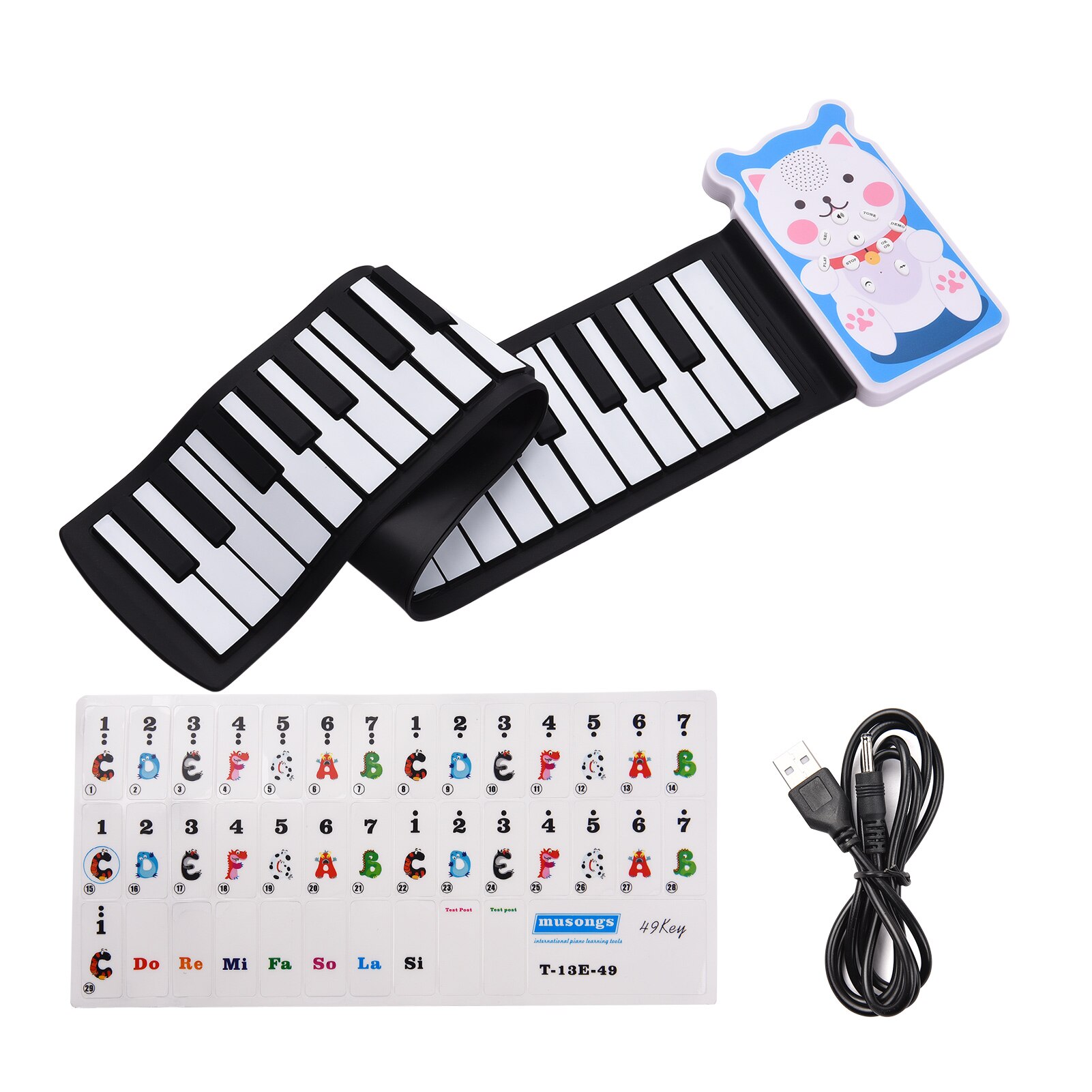 Portable 49-key Roll-up Electronic Piano Keyboard ... – Vicedeal