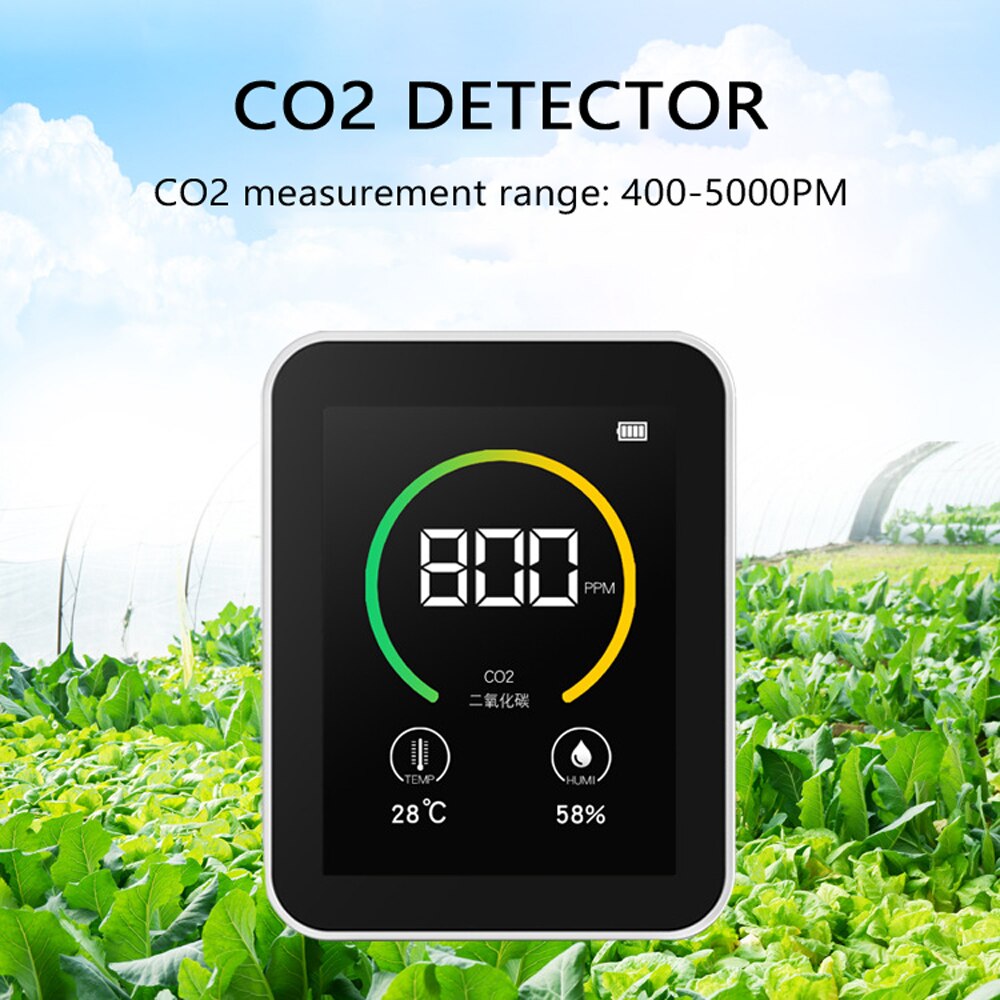 Indoor Air Monitor Lcd Digital co2 Air Meters Real... – Grandado