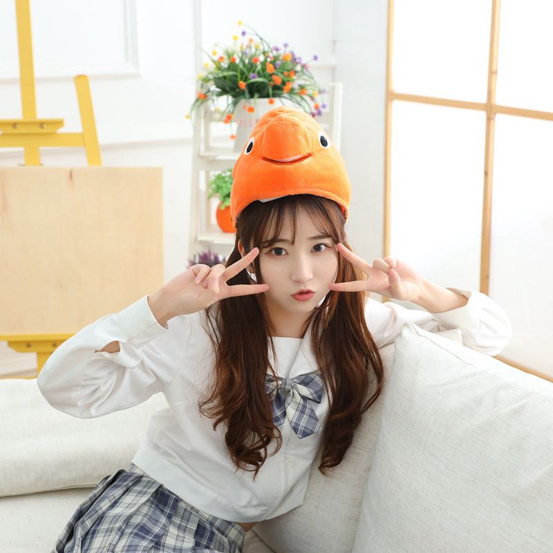 Tropical fish Hat Plush Toy Animal Headgear Cute F... – Grandado