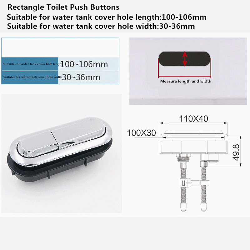 ABS Plastic Toilet Water Tank Cover Switch Push Bu... – Vicedeal