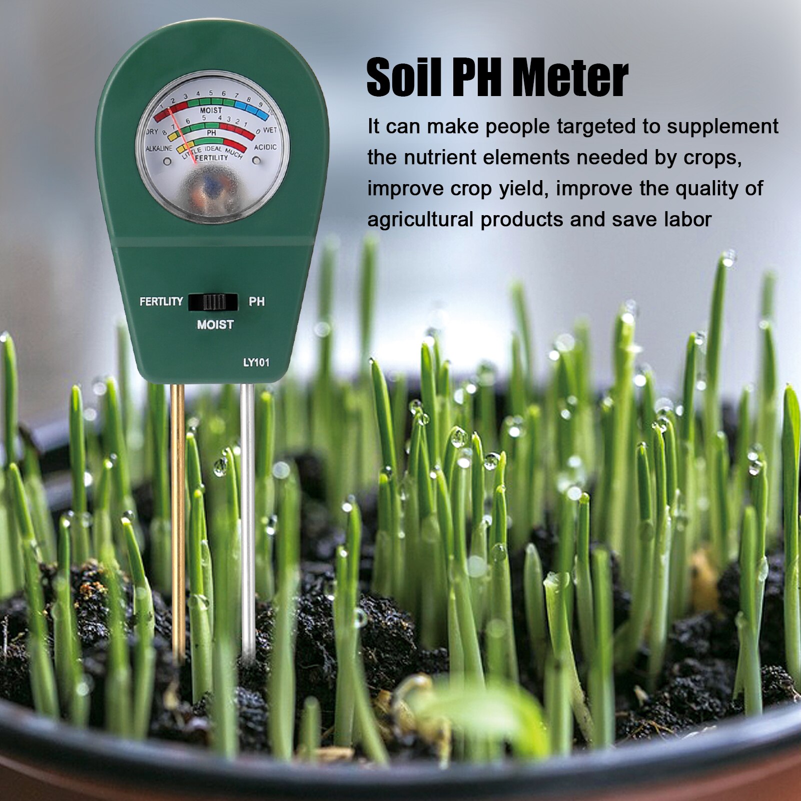 Soil Moisture Meter /Soil Fertility/Soil PH 3-in-1... – Grandado