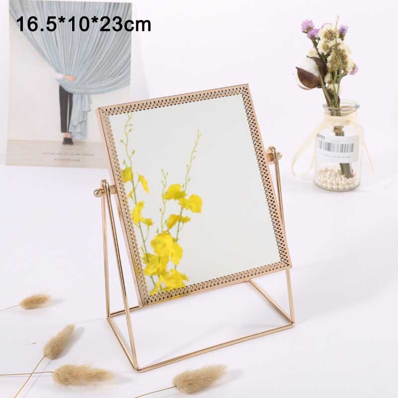 Golden Edge Vertical Makeup Stand Mirrors Decorati... – Vicedeal