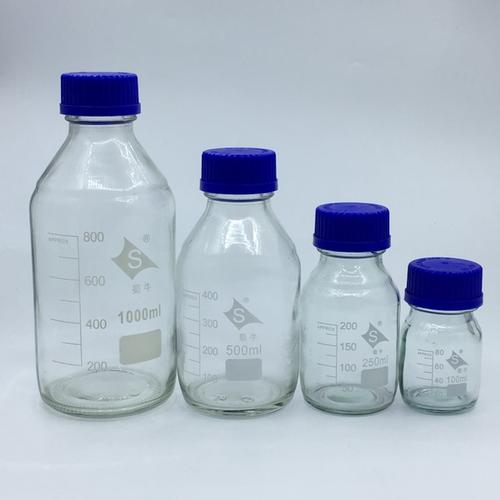 Shuniu transparent blue cap reagent bottle – Grandado