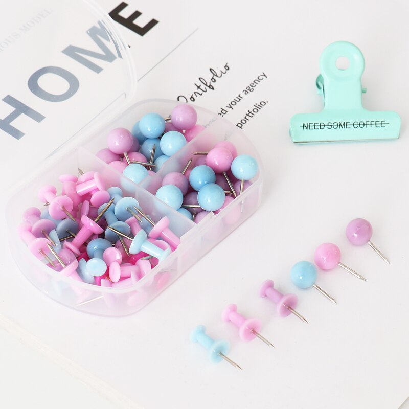 6pcs/box Round Cork Head Steel Point Push Pins Saf... – Grandado