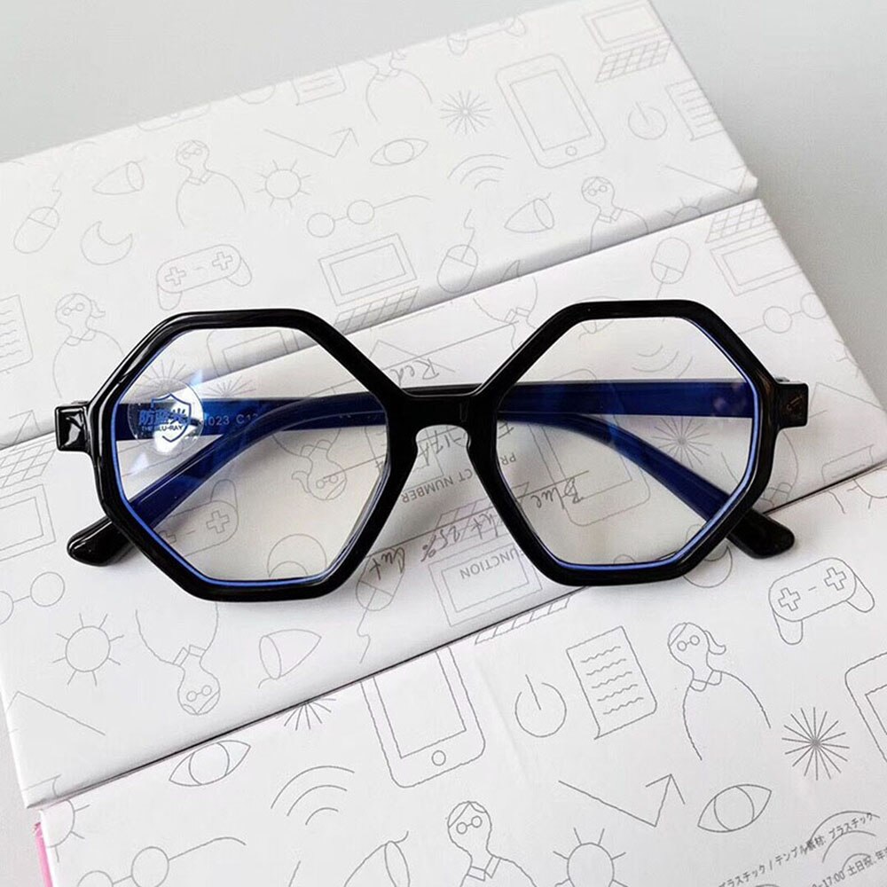 Polygon Glasses Myopia Glasses Computer Eyeglasses... – Grandado