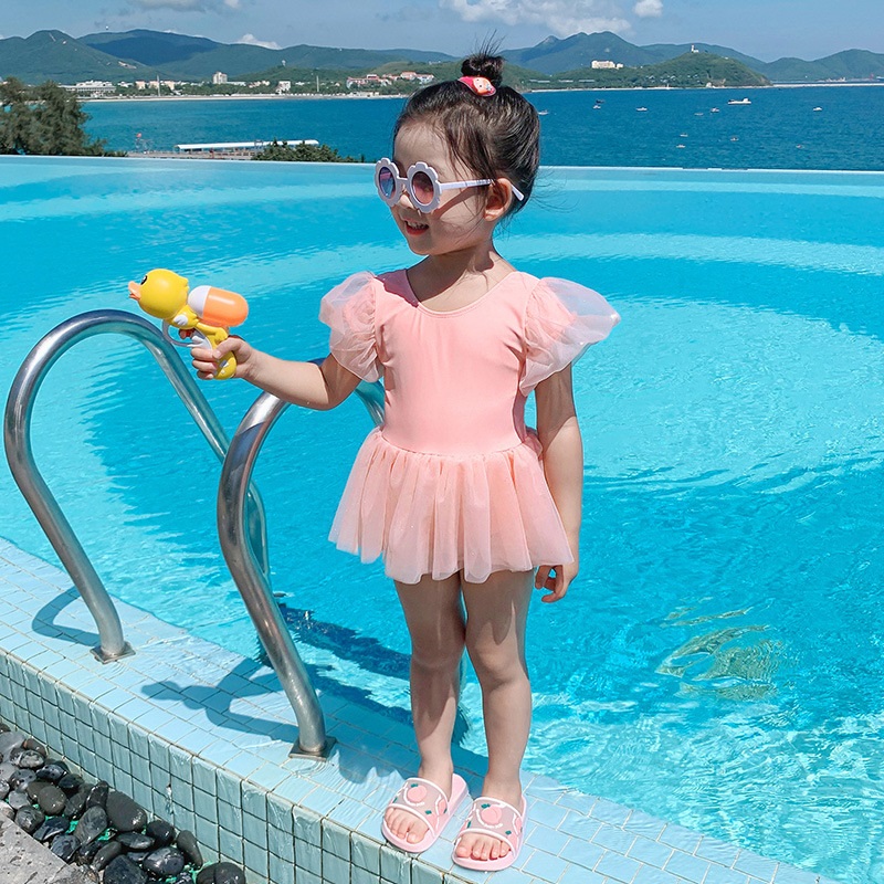 Baby Girl Princess Swim Suit Puff Sleeve Tutu Dres... – Grandado