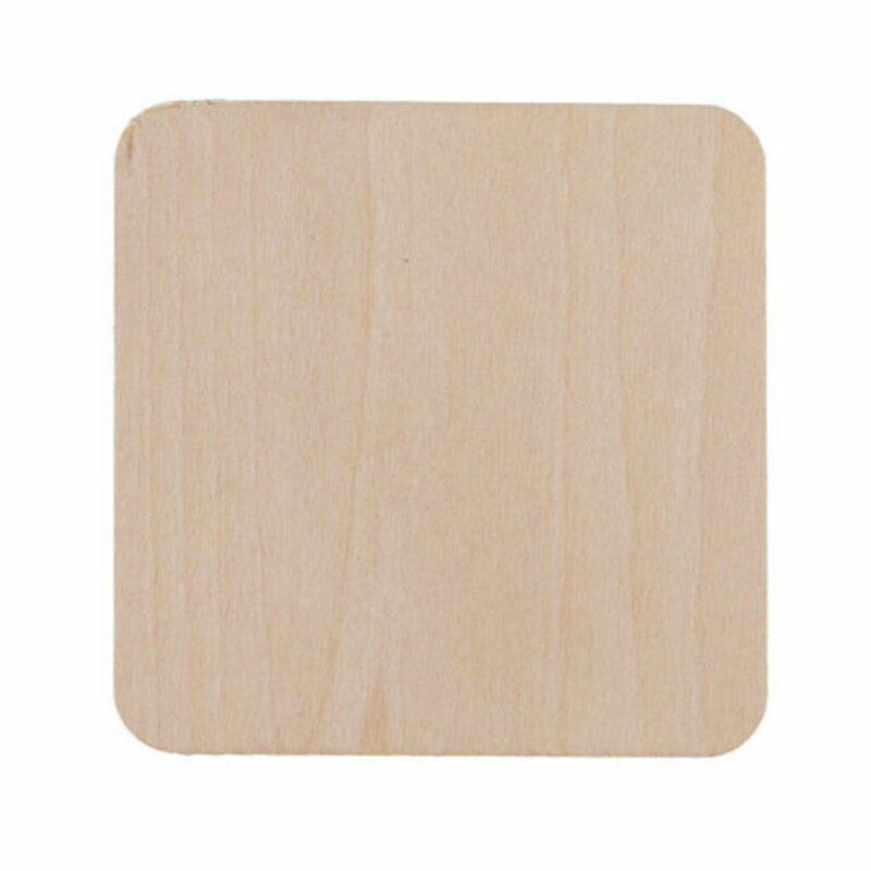 50pcs/set Square Wooden Cutouts Wooden Square Shap... – Grandado